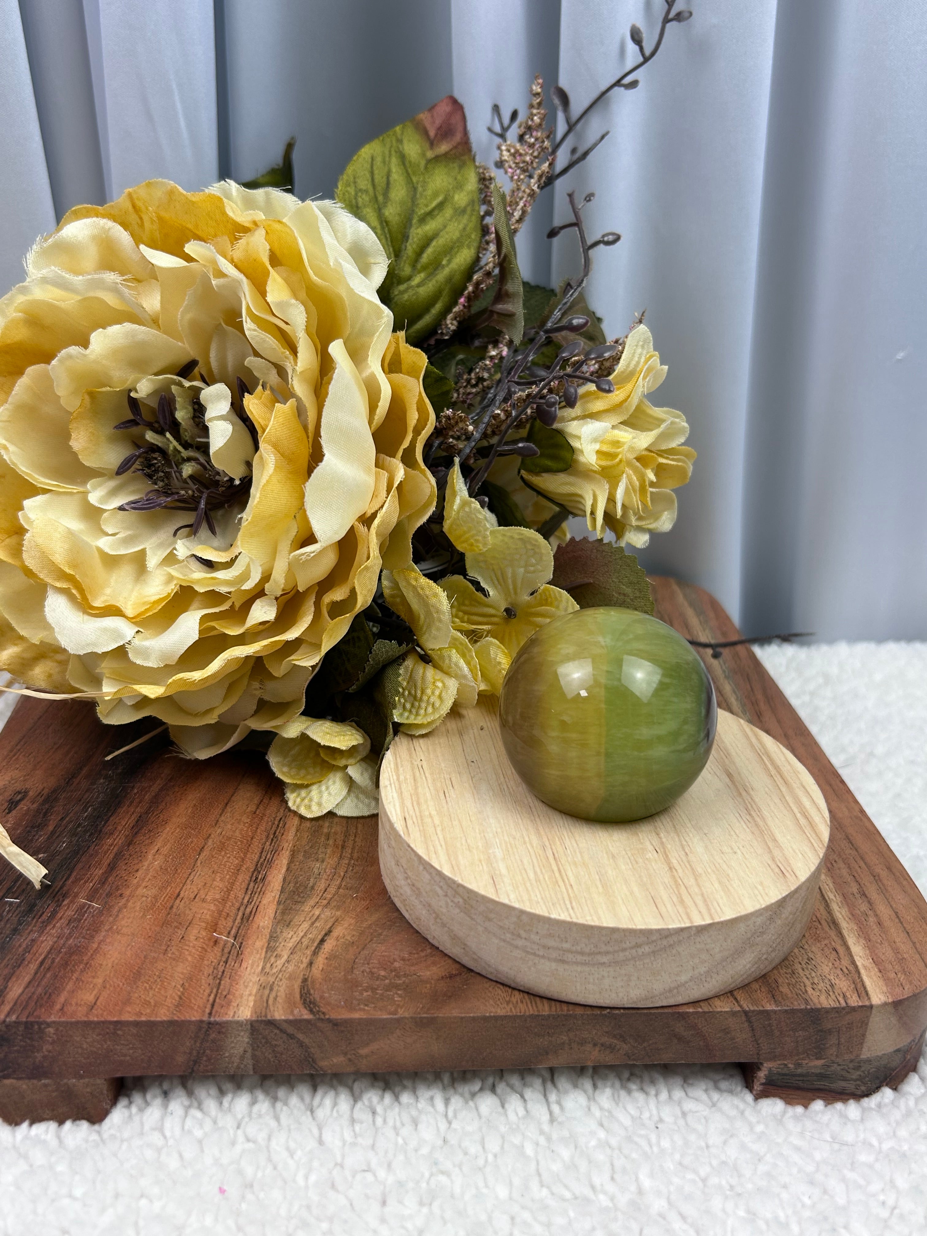 Mango Fluorite Sphere – The Tiny Bee Co, LLC